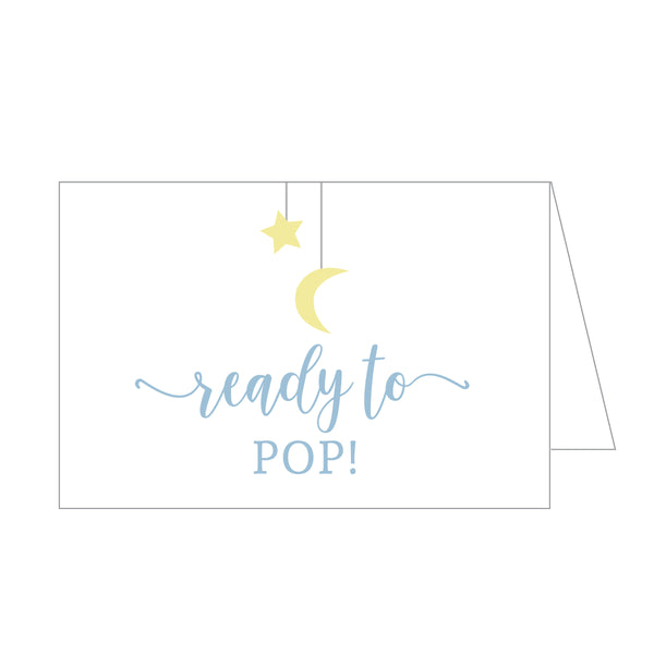 Stars & Moon "Ready to Pop" Sign – Brown Paper Crafts